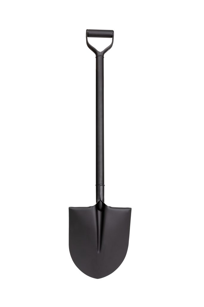 PALA PUNTA HUEVO C/PESTAÑA MANGO METÁLICO PLASMET - Macromundo